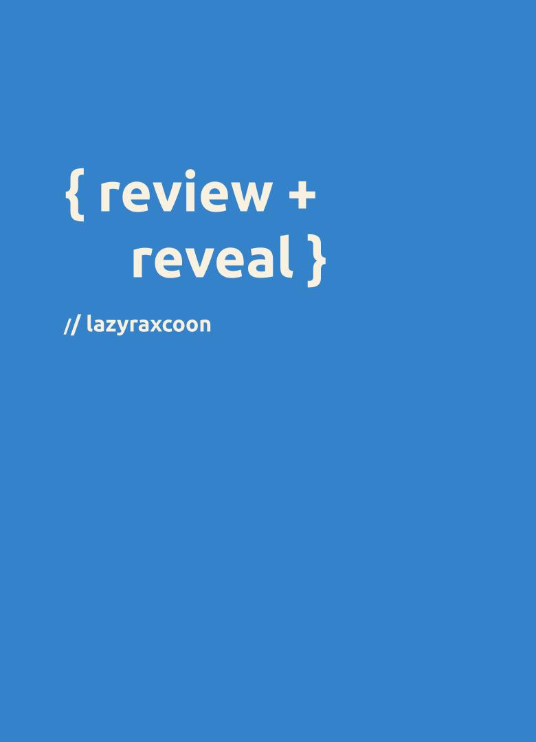 Review + Reveal - Minimore