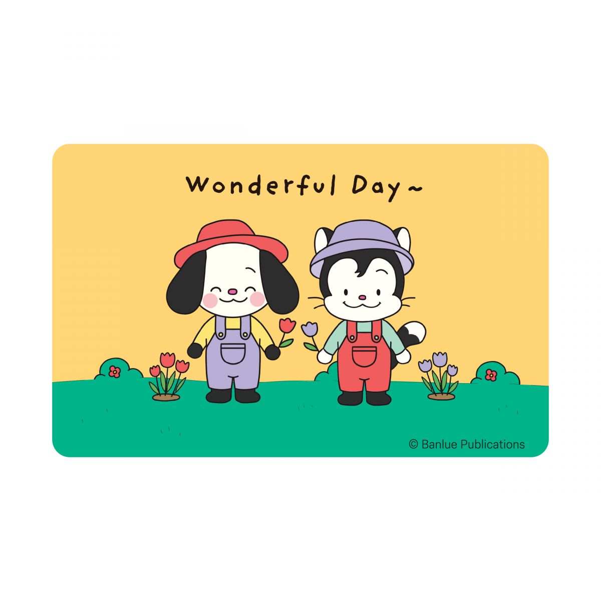 Wallop and Friends - CARD STICKER-Wonderful day