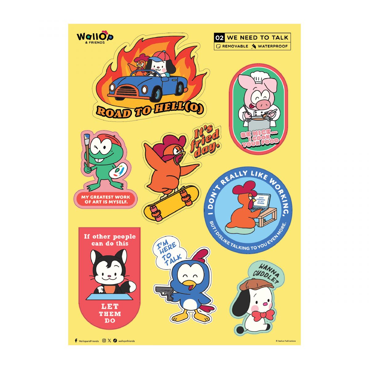 Wallop and Friends - STICKER-We need to talk